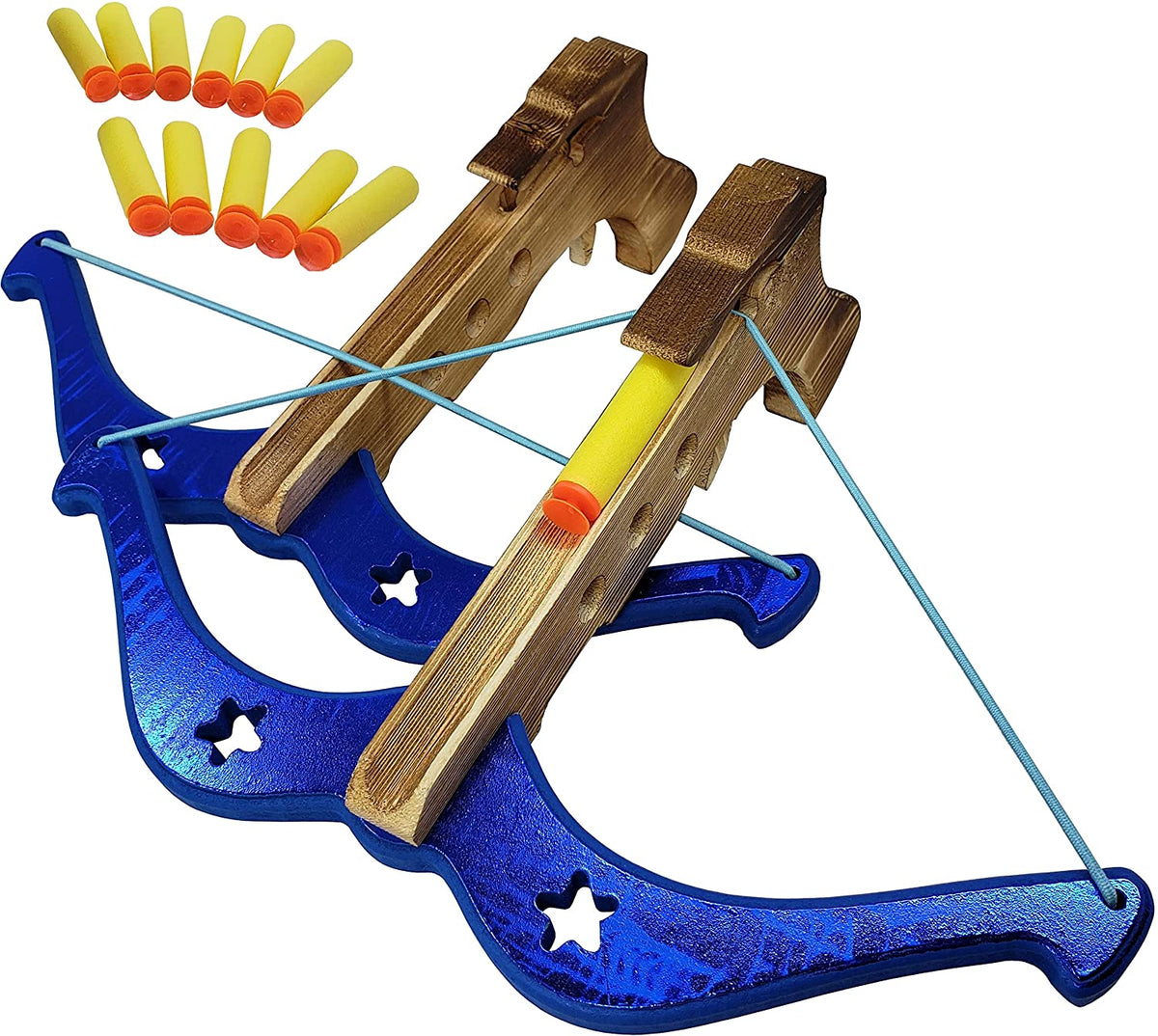 2 Pack Handmade Wood Toy Crossbow Set - 12 Suction Darts – D&D Products ...